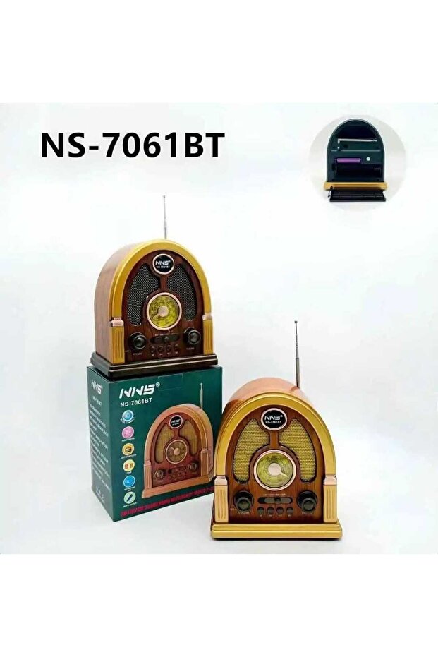 NNS NS-7061BT Classic FM Wireless Rechargeable Radio- Trendyol