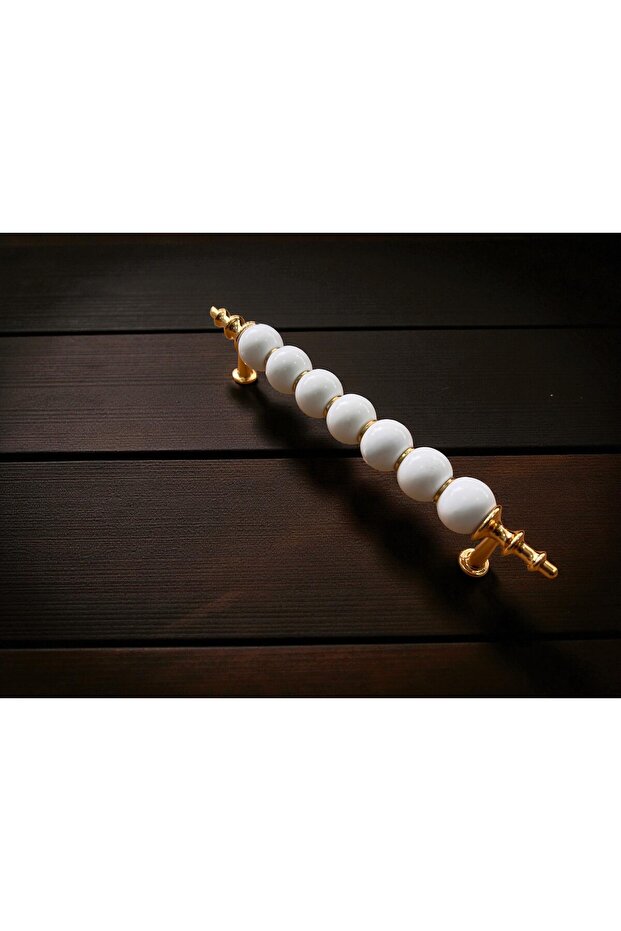 Online Home Market Χειρολαβή με χάντρες χρυσό και μαύρο 96mm, 128mm και ...