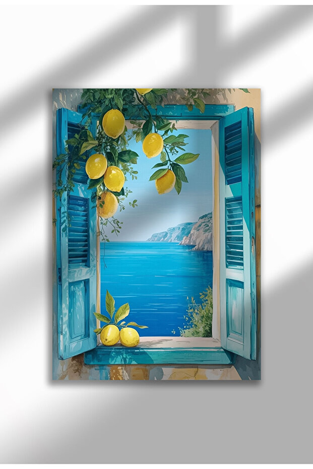 21mxm Unframed Window Canvas Poster - Watercolor-Style Digital Print ...