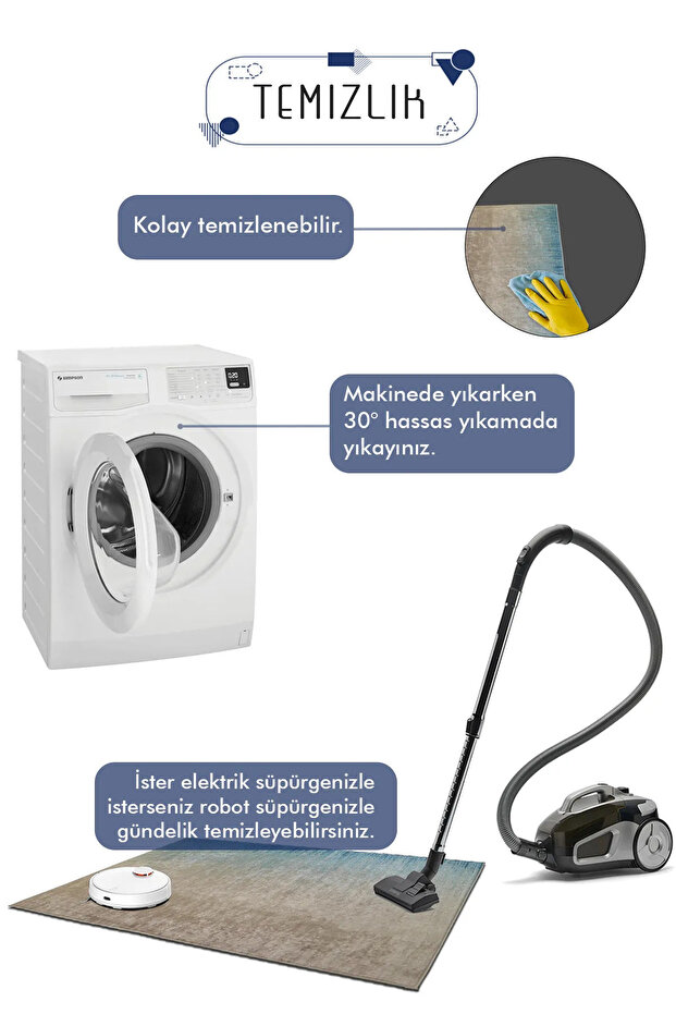 GNL HOME Kelebek Oval Djital Baskı Mutfak Halısı,Kaymaz Taban ...