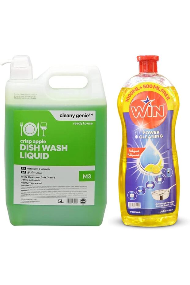 Cleany Genie 5 Liter Long Lasting Fragrance Crisp Apple Dishwashing ...
