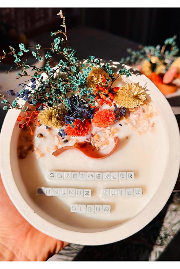 Medita Craft Öğretmenler Gününe Özel Doğal Soya Tasarım Mum - Kiraz ...