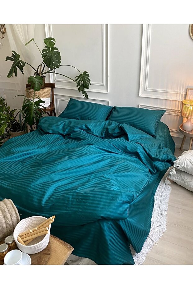 Demya Home 100% Cotton Satin Duvet Cover Set Double Size (1St) Class ...