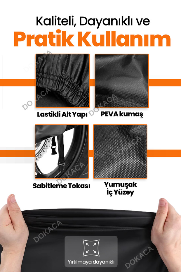 dokaca Black Tail Bag and Lock Incompatible Hero Hunk 200R Compatible ...