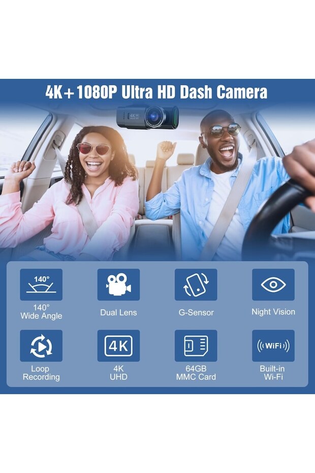 OEM Car DVR Ultra-Compact 4K (2160p) with Loop Recording, Night Vision ...