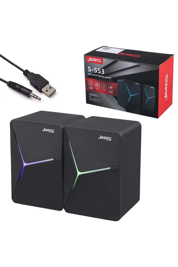 jedel S-553 Pc Ses Sistemi 1+1 Usb 3.5mm Jack Rgb Ledli - Fiyatı, Yorumları