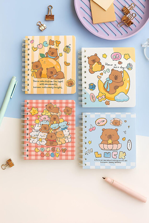 NaSaDAN Kapibara Cute A6 Çizgili Not Defteri – Capibara Sevimli ...