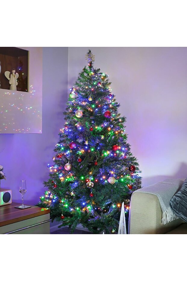 OEM Χριστουγεννιάτικη εγκατάσταση, 20 μ., 200 LED, Γραμμικό, Πολύχρωμο ...