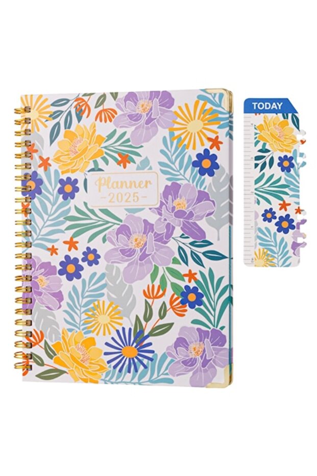 PEUTIER 2025 Annual Planner, Monthly & Daily, With Bookmark, Double ...
