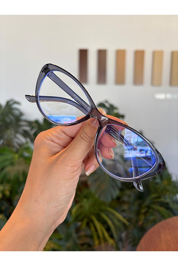 funeyes Carat Cat Eye Smoked 46 Ekartman Small Cat Eye Glasses Glass ...