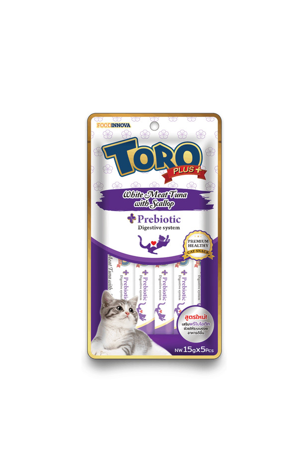 TORO Plus White Meat Tuna with Scallops (Prebiotic for the Digestive) 75 Gram (6 Piece in Box ...