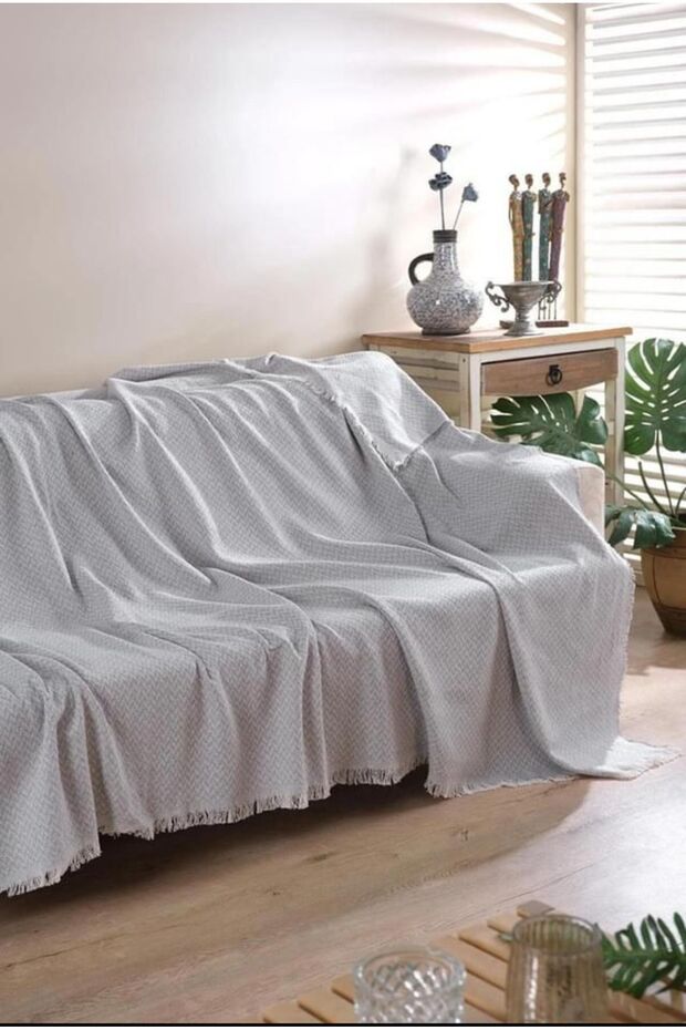 Senpai Cotton Sofa Cover 170X210 cm Modern Striped Washable for Single ...