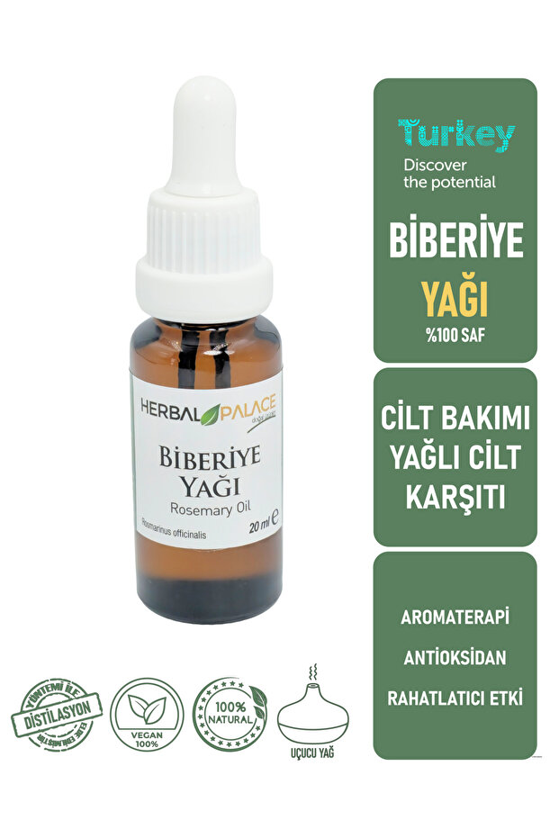 Herbal Palace Biberiye Yağı Uçucu 20 ml & (Rosemary Oil) - Fiyatı ...