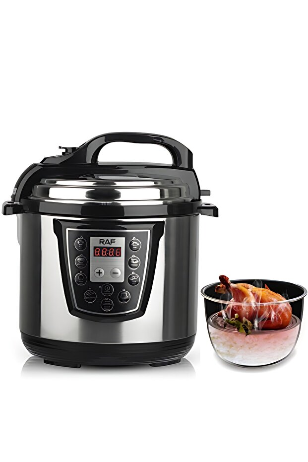 raf 6L Electric Pressure Cooker 1000W | LED Touch Digital Cooker with ...
