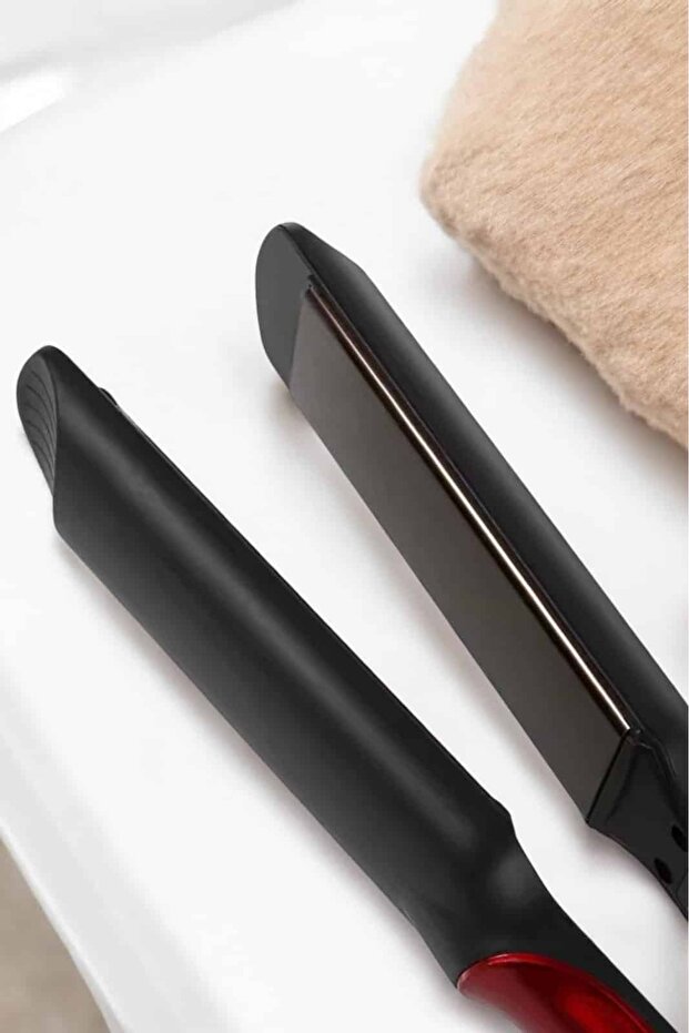 lowell home Hair Straightener Heat Adjustable Ceramic Coating Rotating ...