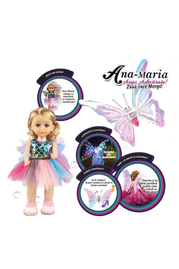 İDEA Papusa interactiva Ana Maria Zana care merge cu aripi adevarate +3 ...