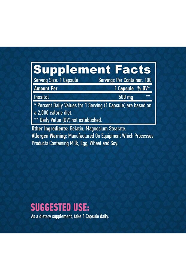 haya labs Inositol 500 mg. / 100 Caps - Fiyatı, Yorumları