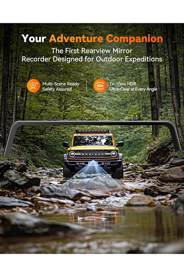 WOLFBOX G900 Tripro Bumper Version 3 Channel 4K Mirror Dash Cam- Trendyol