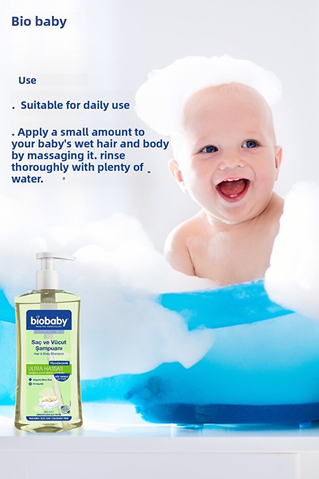 Biobaby Șampon Ultra Sensitive pentru copii - Păr și corp 500 ml ...
