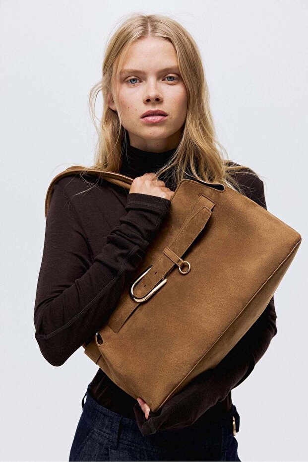 H&M Strap-detail tote bag- Trendyol