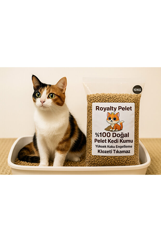 Royalty 10 KG / 14 LT En İyi %100 Doğal Çam Pelet Kedi Kumu | Tozsuz ...