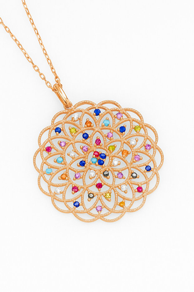 Bilsen Store 925 Ayar Rose Kaplamalı Mixs Yaşam Çiçeği Kolye - Fiyatı ...