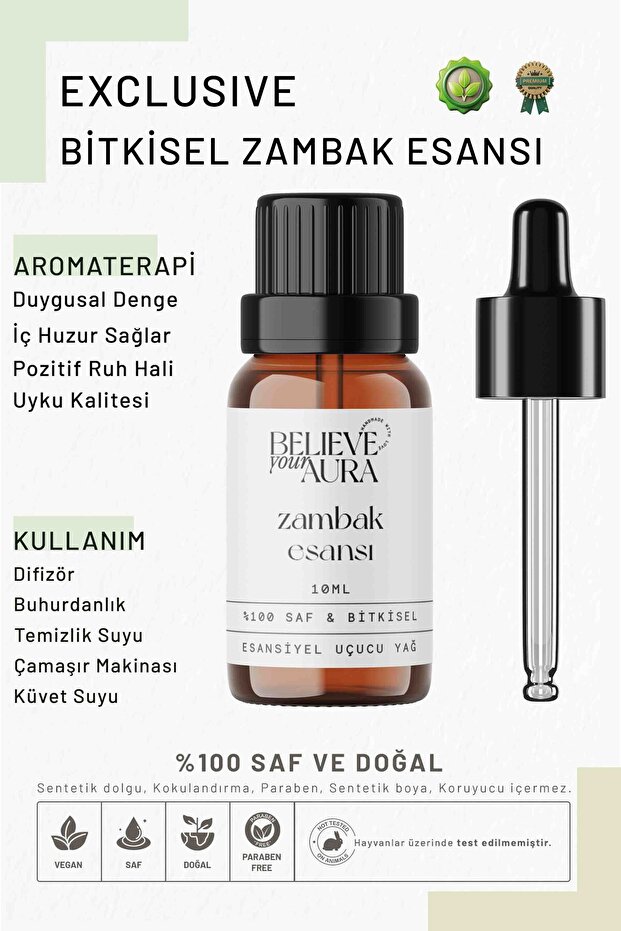 Believe Your Aura Doğal Zambak Esansı - %100 Saf ve Bitkisel ...