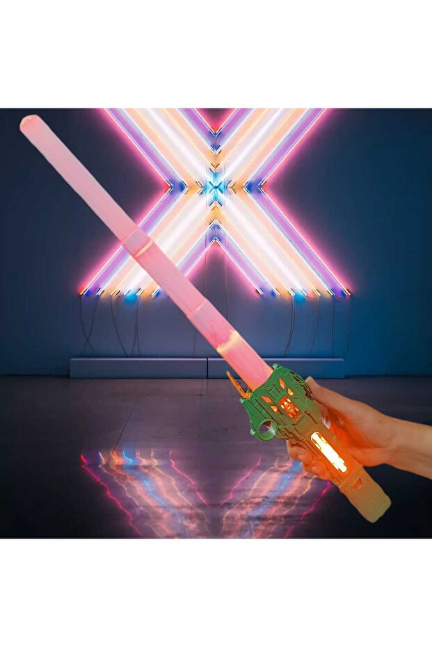 LRS STORE Pilli Işıklı Hareket Sensörlü Sesli Samuray Kılıcı Katlanır ...