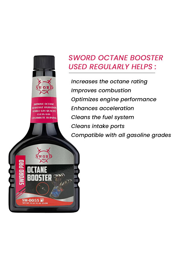 Sword Pro Octane Booster SW-0055 354ml Fuel Additive for Higher Octane ...