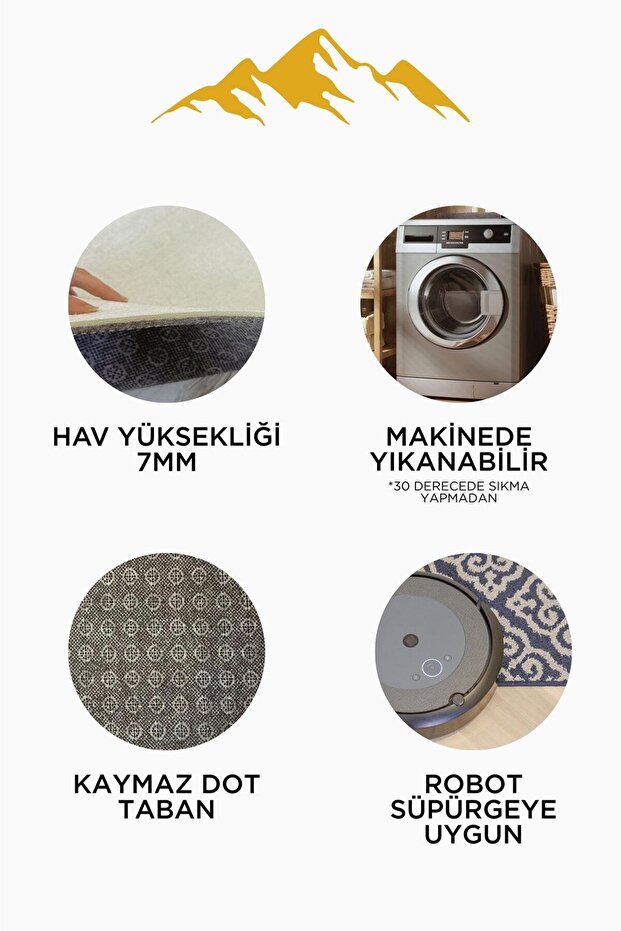 Dolce Mariee Modern Dolar Desen Dijital Baskı Kaymaz Taban Halı H0169 ...