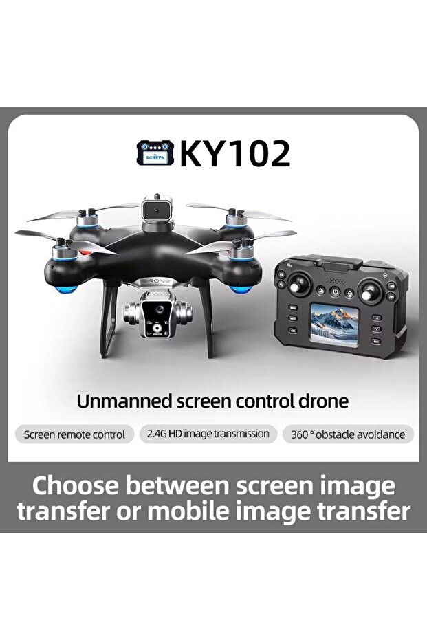 Generic KY102 Dual Camera LCD Screen Drone – Foldable Optical Flow RC ...