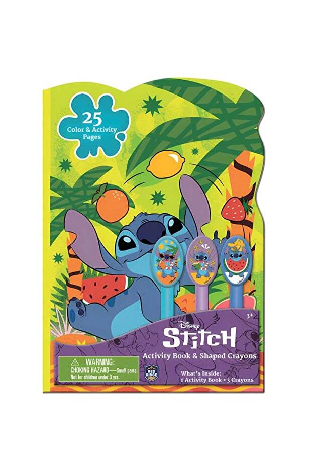 Generic Disney Stitch Activity Book and Shaped Crayons | 25 Color and ...