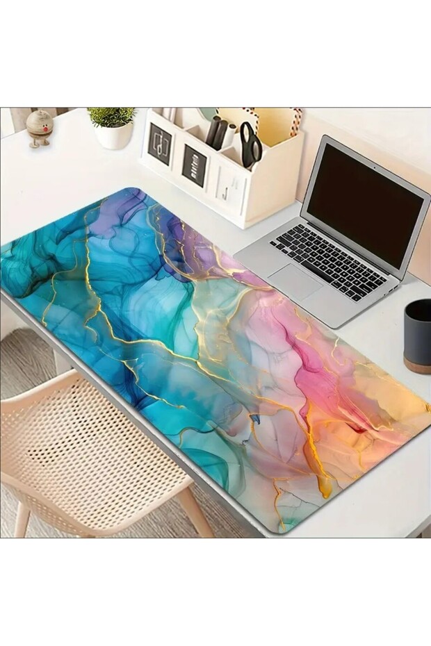 sgeteknoloji SGE TEKNOLOJİ 65X25 CM RENKLİ MERMER TEMALI KAYDIRMAZ ...