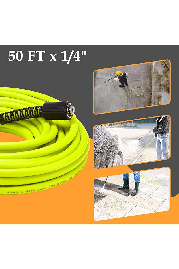 Generic M MINGLE Pressure Washer Hose 50 ft x 1/4 in - Replacement with ...