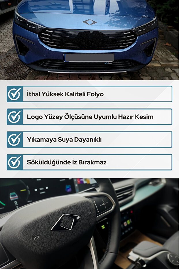 GRAFİCAR TOGG T10F SEDAN Uyumlu Amblem Kaplama Sticker Set - Fiyatı ...