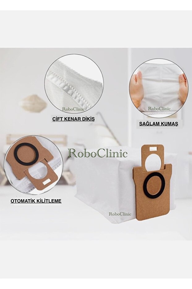 Roboclinic Ανταλλακτική τσάντα σκόνης, σφουγγαρίστρα -4 τεμάχια, συμβατή με ρομπότ ηλεκτρική ...