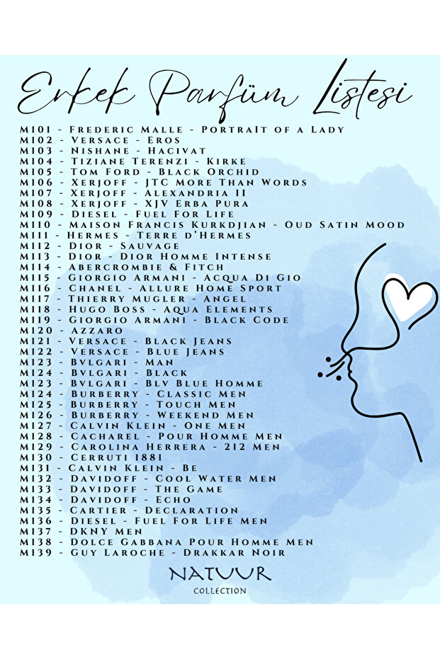 Natuur Collection M119 Gior gio Ar mani - Black Code Unisex / Erkek ...