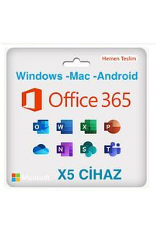 Microsoft Office 365 Pro Dijital Lisans 5 Cihaz Süresiz - Word , Excel ...