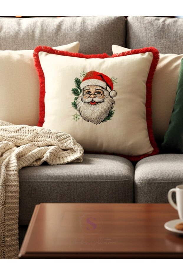 shules collection NOEL BABA БРОДИРАНА ВЪЗГЛАВНИЦА ОТ ПУШКА (43 x 43) 1 ...