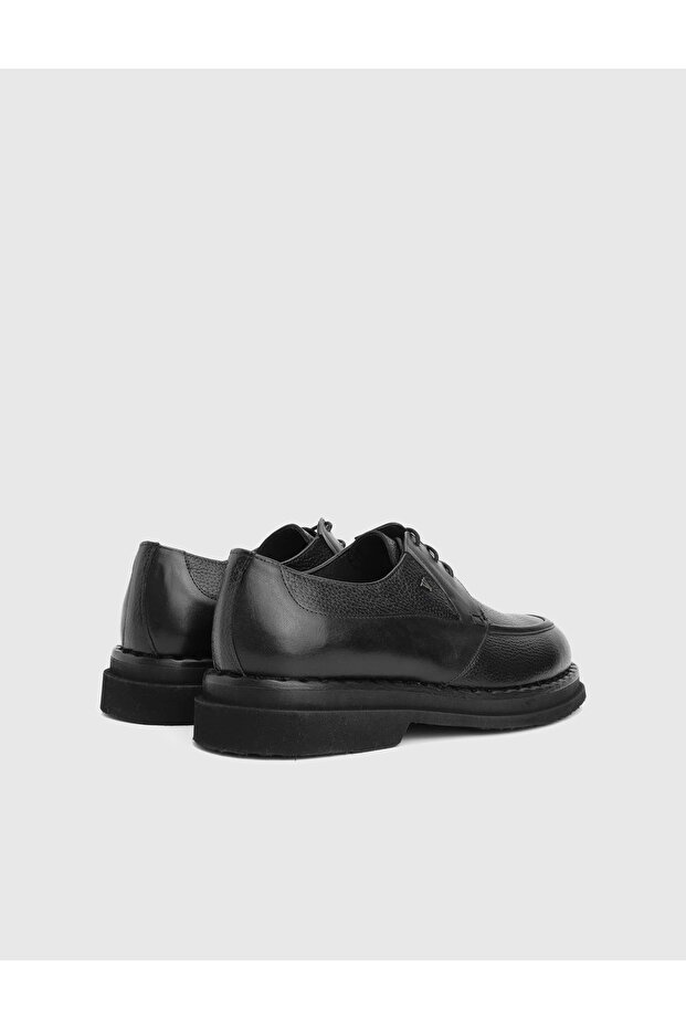 İlvi Marcell Genuine Split Leather Black Men's Oxford Shoes- Trendyol