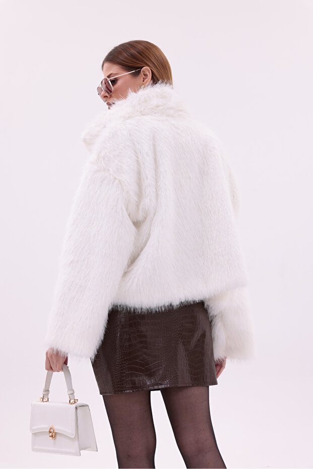 PENGORA Milano Soft Glam Fur - Γυναικεία Χειμερινή Τεχνητή παλτό με ...