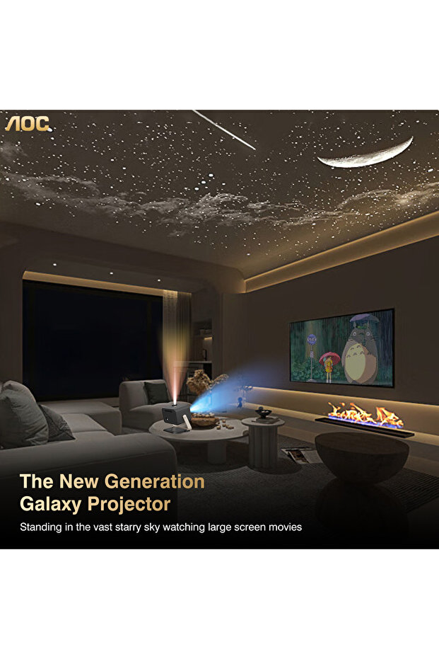 AOC Versatile Portable Projector Full HD 4K/1080P 15000 Lumen with ...