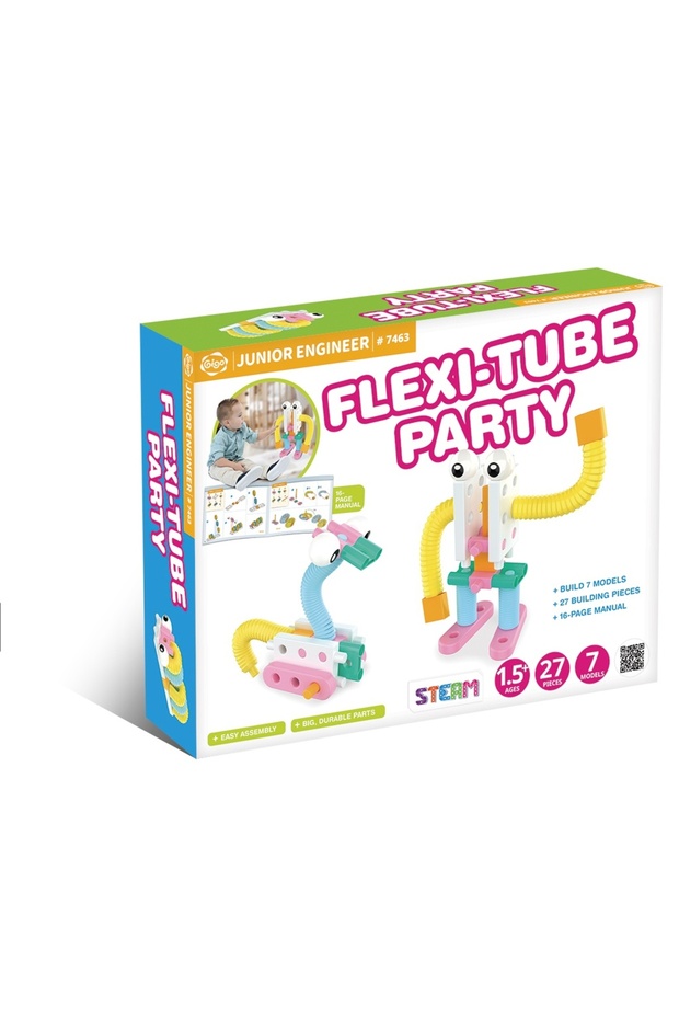 Gigo Toys Kit STEM de construit cu tuburi flexibile, Genius Toy, unisex ...