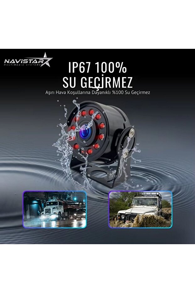 Navistar AHD 1080P/720P Yuvarlak tip Metal Kasa 11 Ledli Gece Görüşlü ...