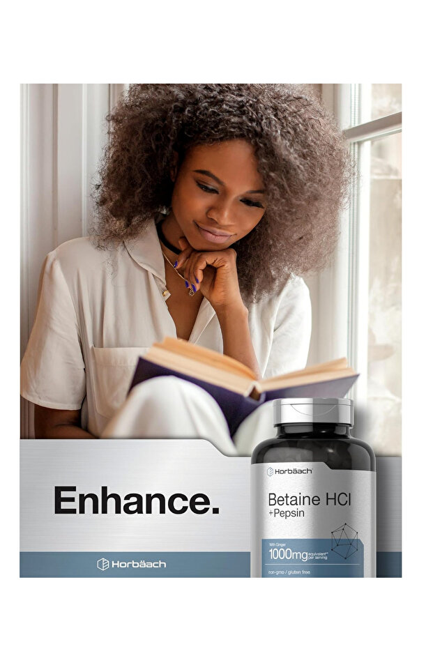Horbaach Horbach Betaine HCl with Pepsin 1000mg 250 Tablet.Usa Menşei ...