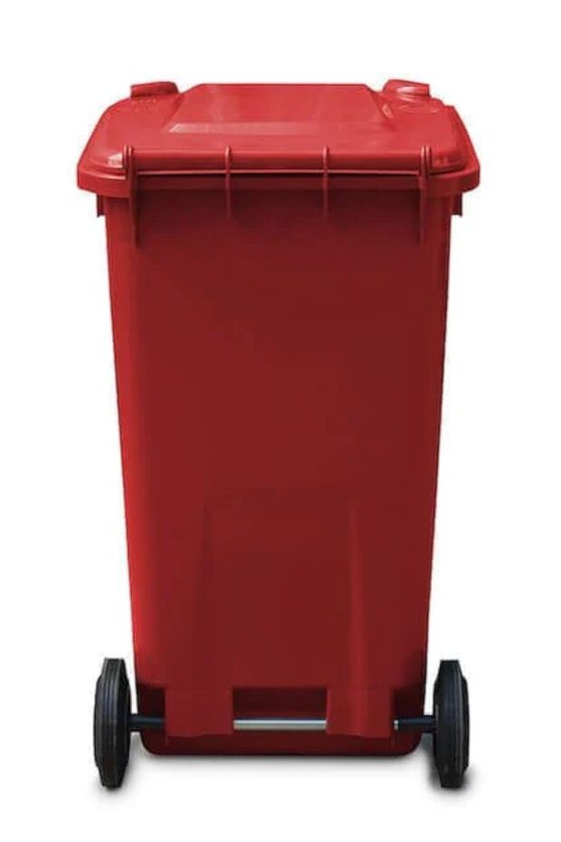 MCK Plus UMBEX Kırmızı Plastik Çöp Konteyneri 240 Litre Konteyner - A+ ...