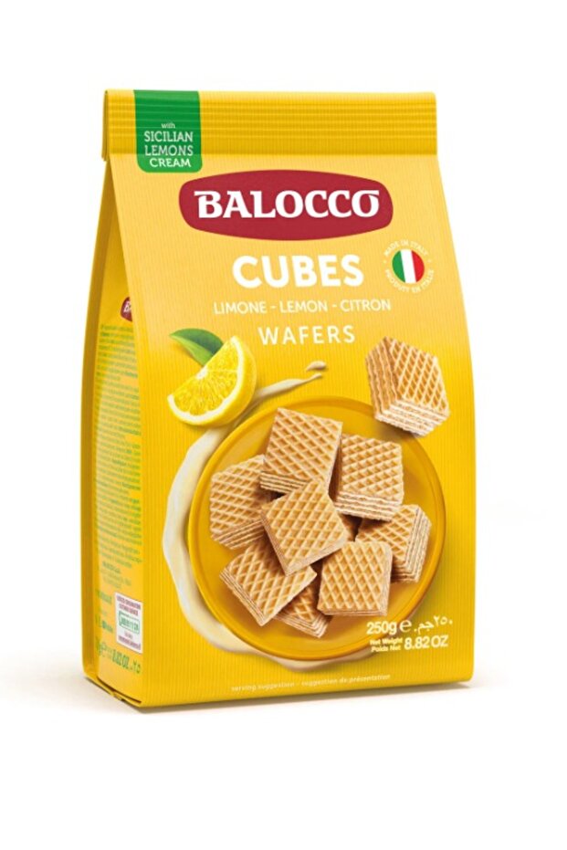Balocco Wafers Lemon Cube Wafer (Lemon) 250 Gr 1 Piece- Trendyol