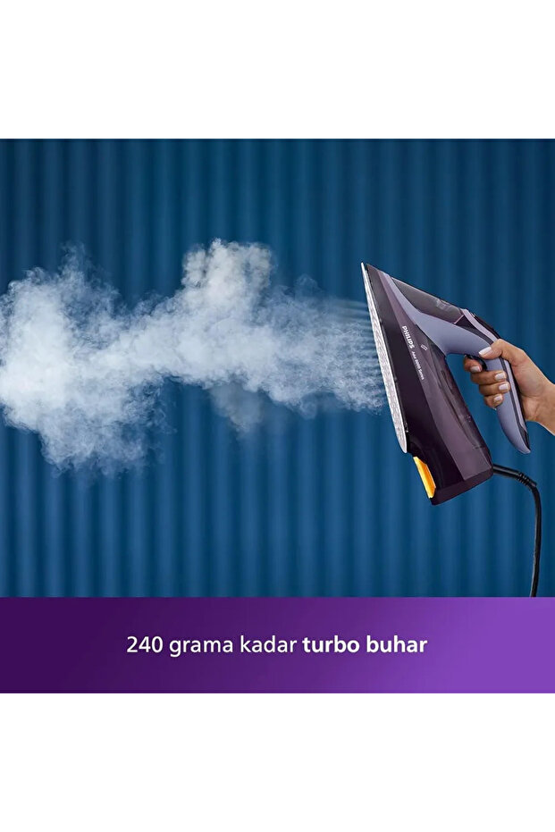 Philips 8000 Serisi Azur Buharlı Ütü - 3000W, OptimalTEMP Teknolojisi, 55g/dk Sürekli Buhar, Sı ...