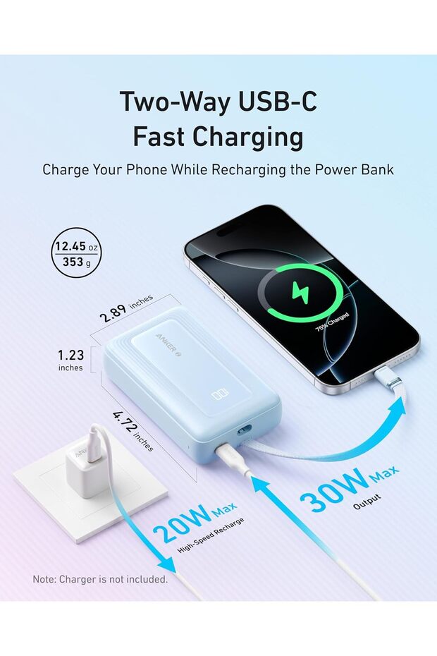 Generic Anker Zolo Power Bank, 20,000mAh 30W Portable Charger with ...