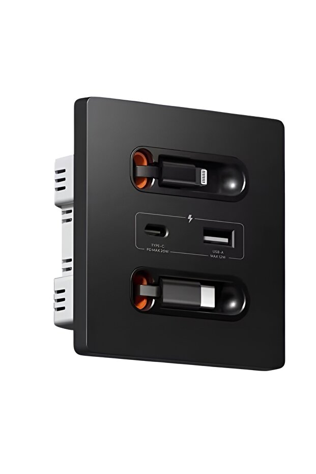 Generic A smart wall socket with built-in USB and Type-C charging ports ...
